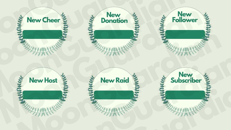 Green Animated Plant Floral Twitch Overlay Packet for Streaming - Etsy