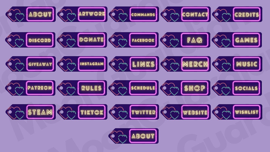 Cool Neon Animated Twitch Overlay for Streaming - Etsy