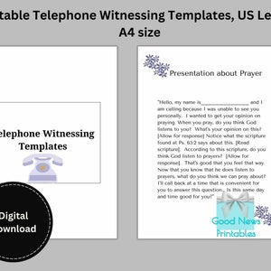 Printable Telephone Witnessing Presentation Templates, US Letter & A4 ...