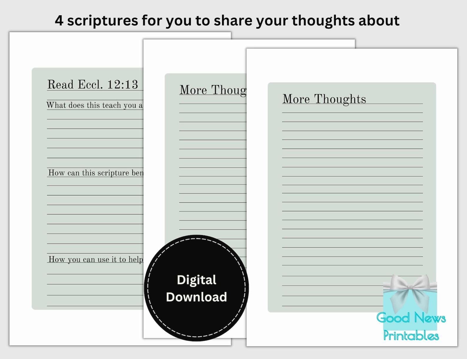 Editable Printable Bible Verses About Fear Journal, US Letter & A4 Size ...