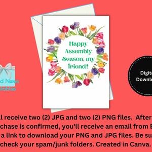 Printable Assembly Season Greeting Cards, US Letter Size, 5'x7' - Etsy