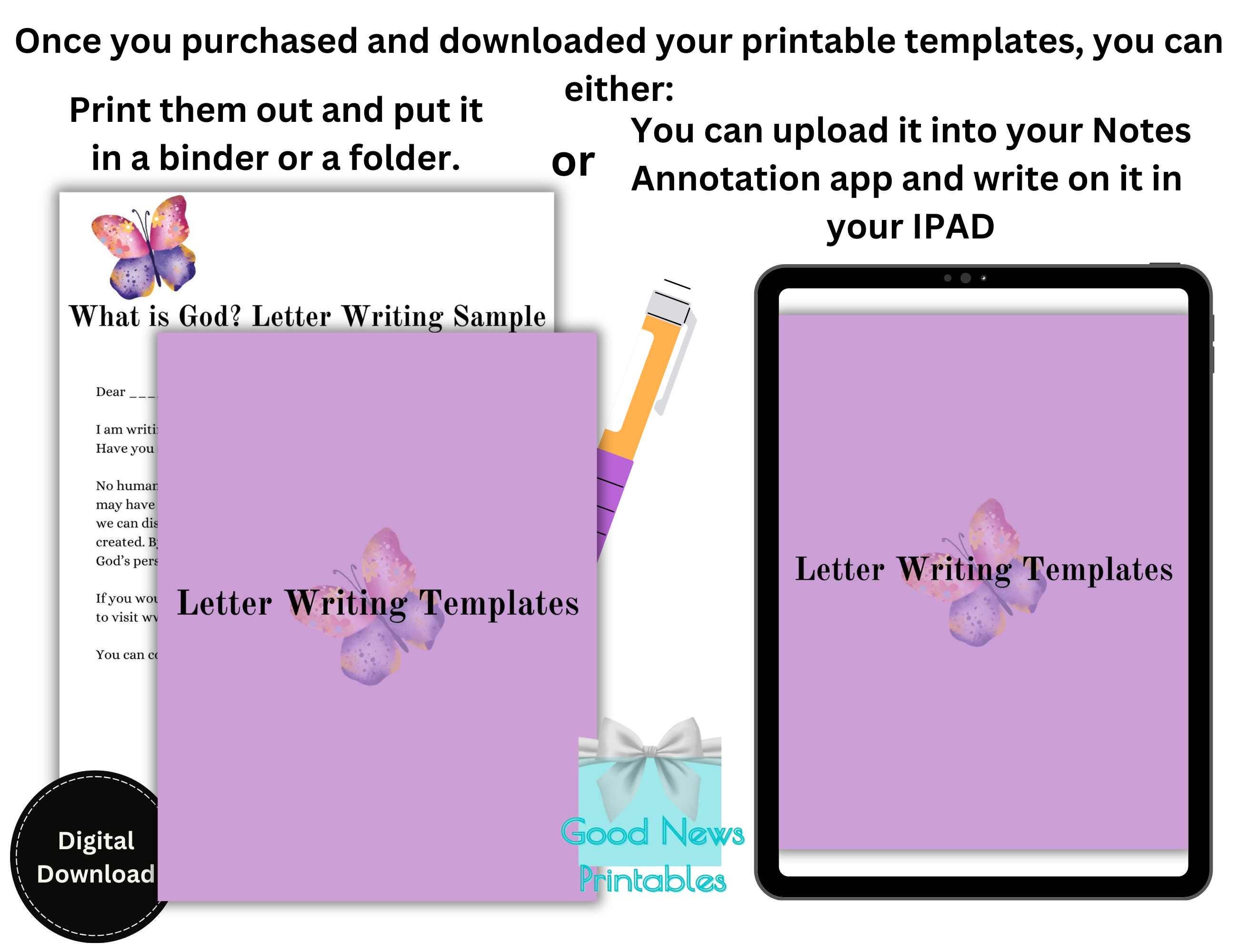 Printable Letter Writing Templates Learn About God Templates, Who is ...