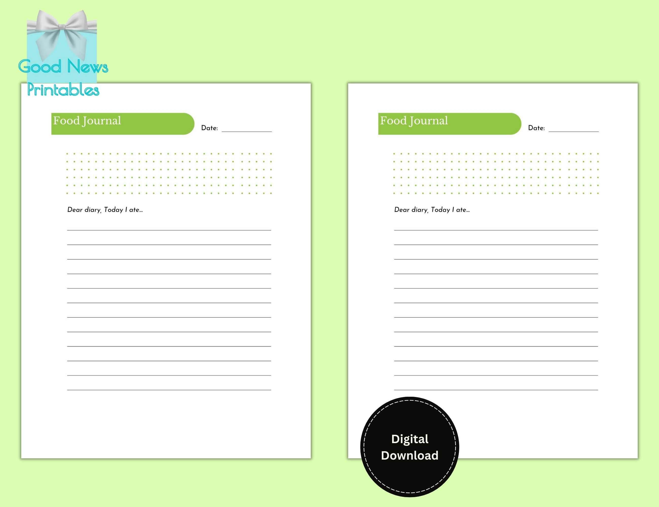 Editable Printable My Daily Food Journal- US Letter & A4 Size - Etsy