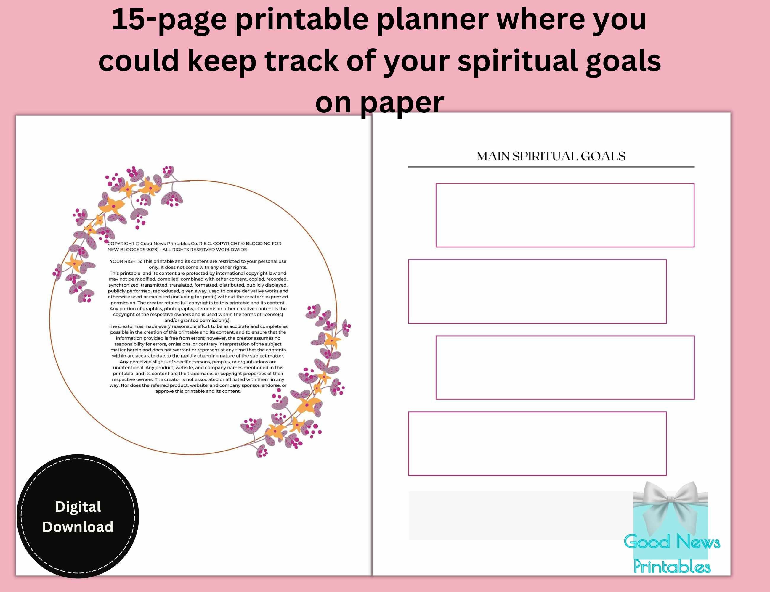Editable Printable Best Life Ever Goals Planner, US Letter & A4 Size - Etsy