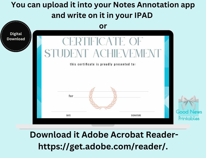 Printable Editable Three School Award Certificates, 1056 X 816px Sizes ...