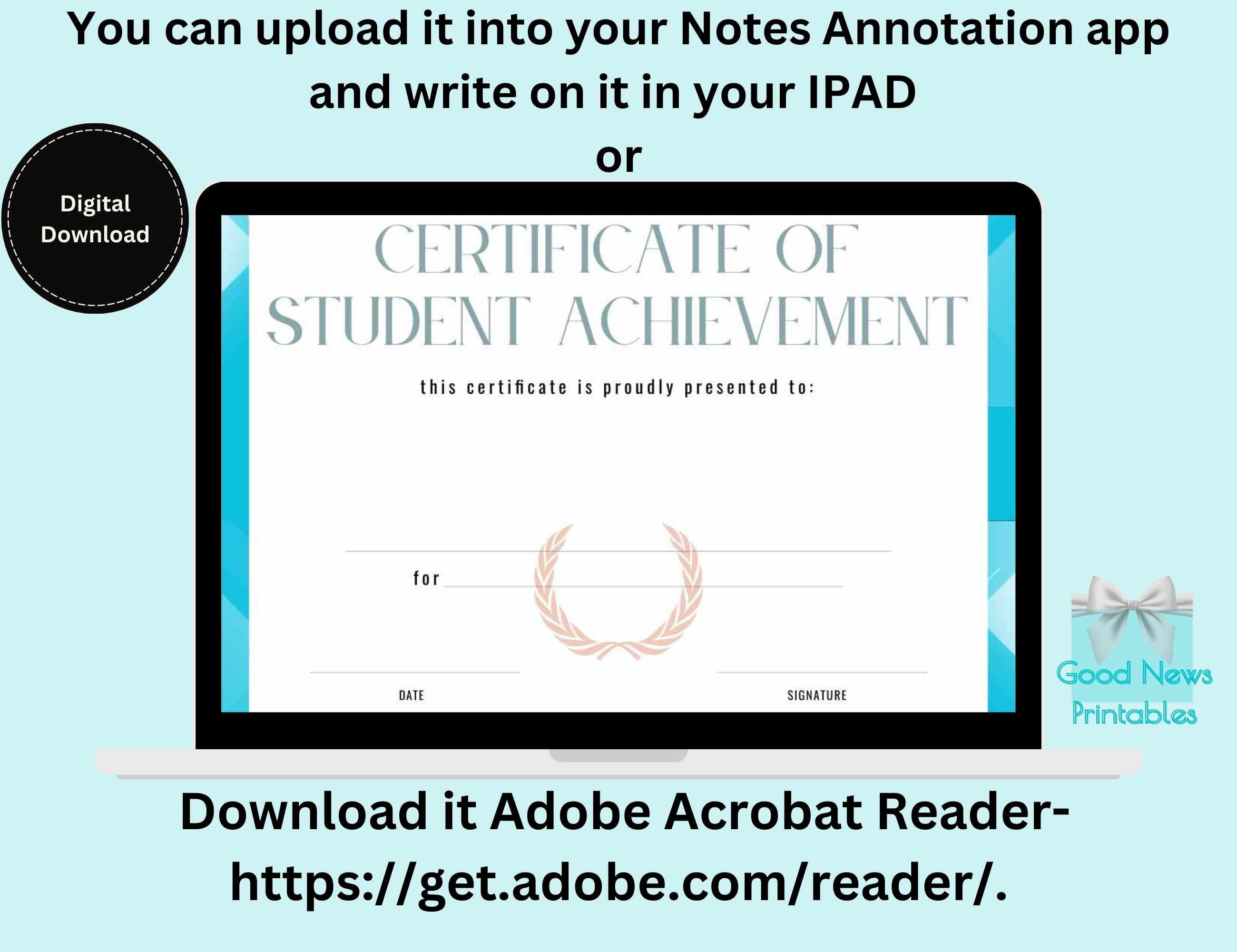 Printable Editable Three School Award Certificates, 1056 X 816px Sizes ...