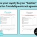 Two Printable Friendship Agreement Contract, US Letter & A4 Sizes - Etsy