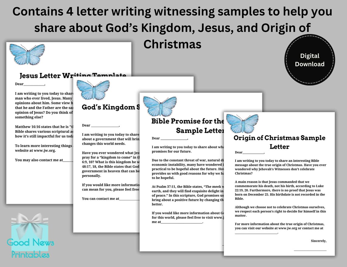 Printable Letter Writing Kingdom Templates, US Letter & A4 Sizes, God's ...