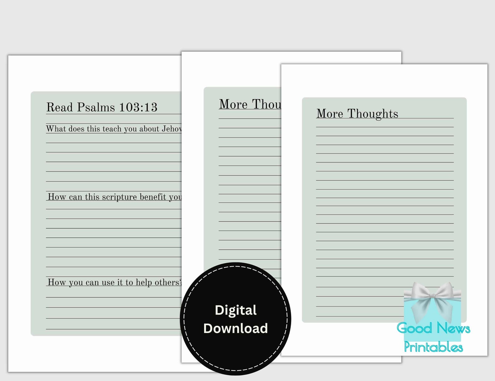 Editable Printable Bible Verses About Fear Journal, US Letter & A4 Size ...