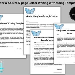 Printable Letter Writing Kingdom Templates, US Letter & A4 Sizes, God's ...