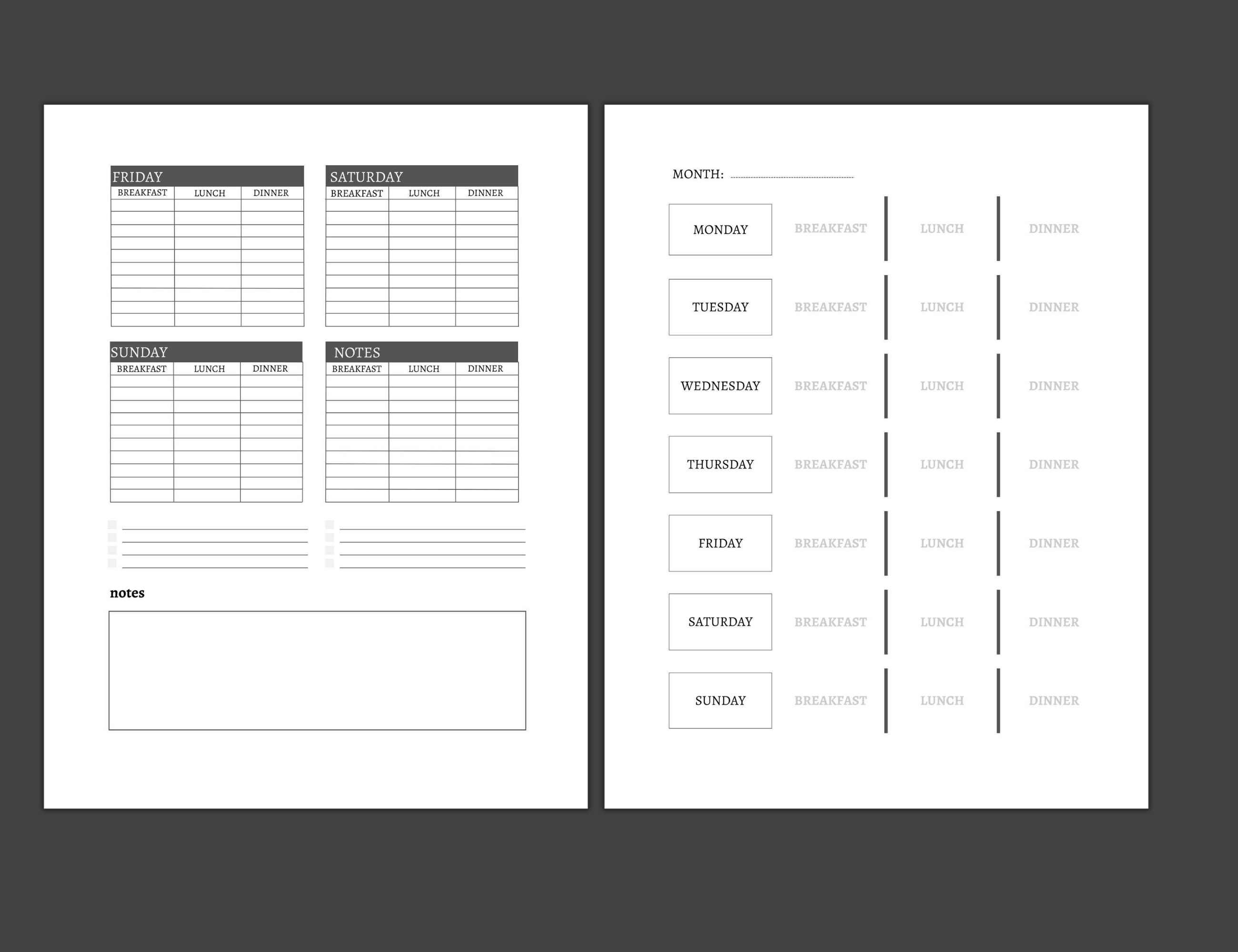 Editable Printable Healthy Meal Planner, US Letter & A4 Size - Etsy