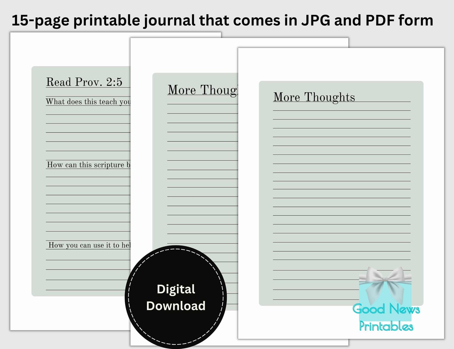 Editable Printable Bible Verses About Fear Journal, US Letter & A4 Size ...