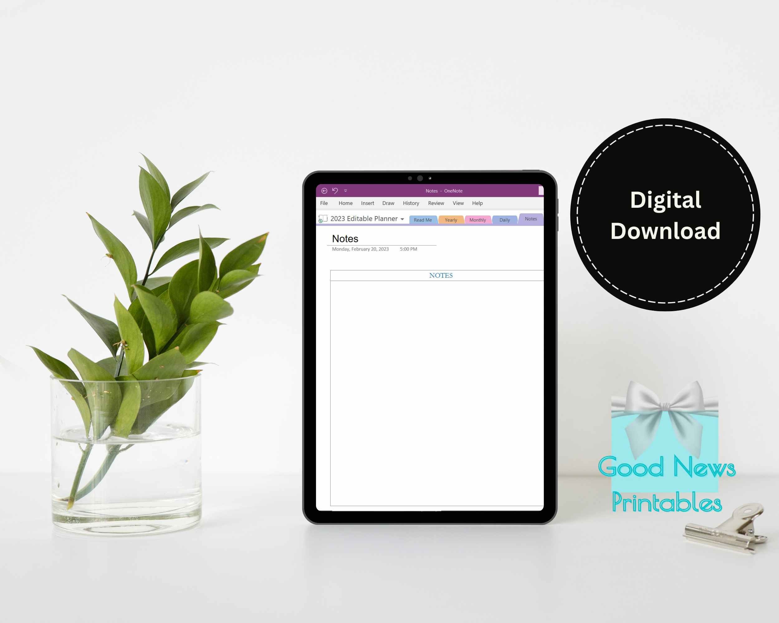 Onenote 2023 Editable Yearly Planner Digital Notebook - Etsy
