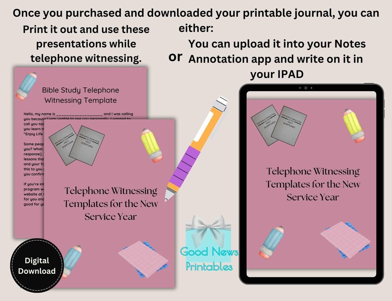 Printable Telephone Witnessing Presentation Templates for the New ...