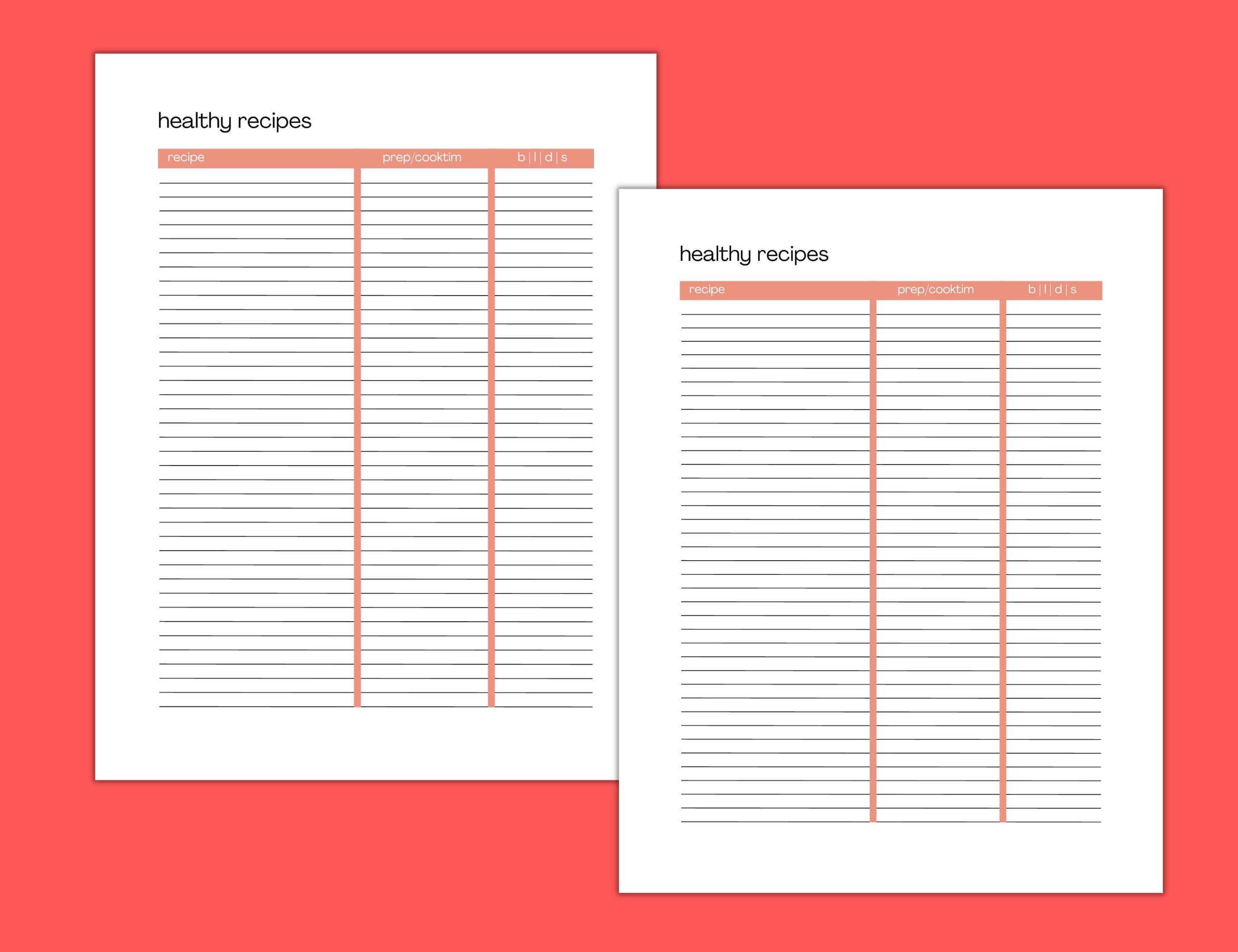 Editable Printable Recipe Collections Journal, US Letter & A4 Size - Etsy