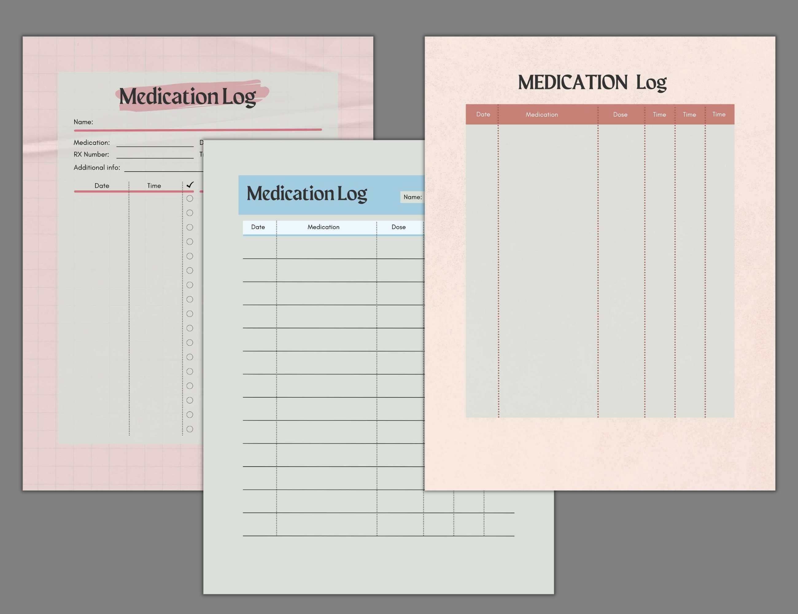 Editable Printable Medication Tracker Planner, US Letter & A4 Size, 12 ...