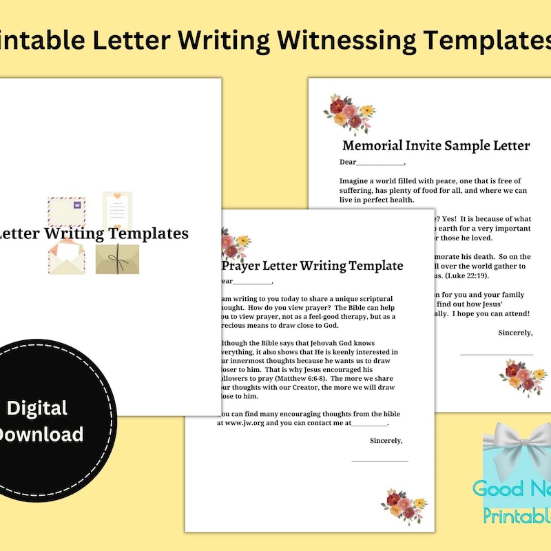 Jw Letter Writing Samples - Etsy