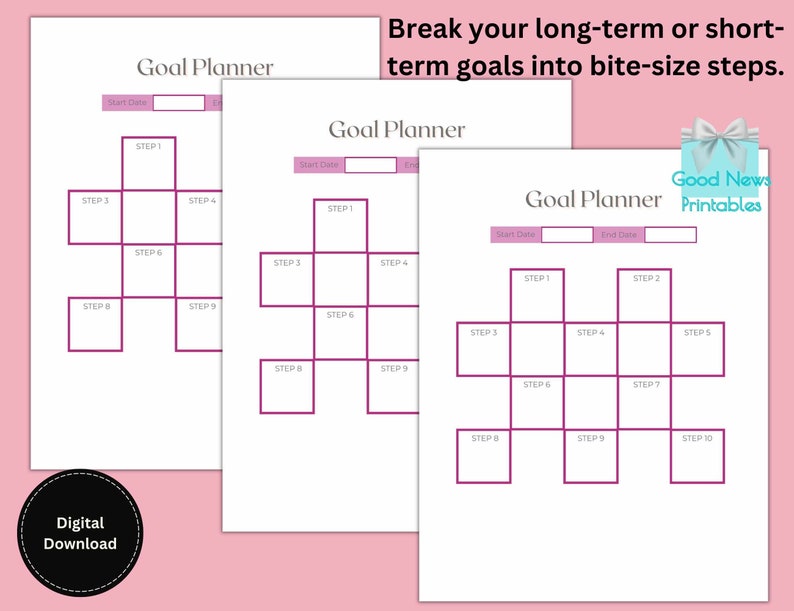 Editable Printable Best Life Ever Goals Planner, US Letter & A4 Size - Etsy