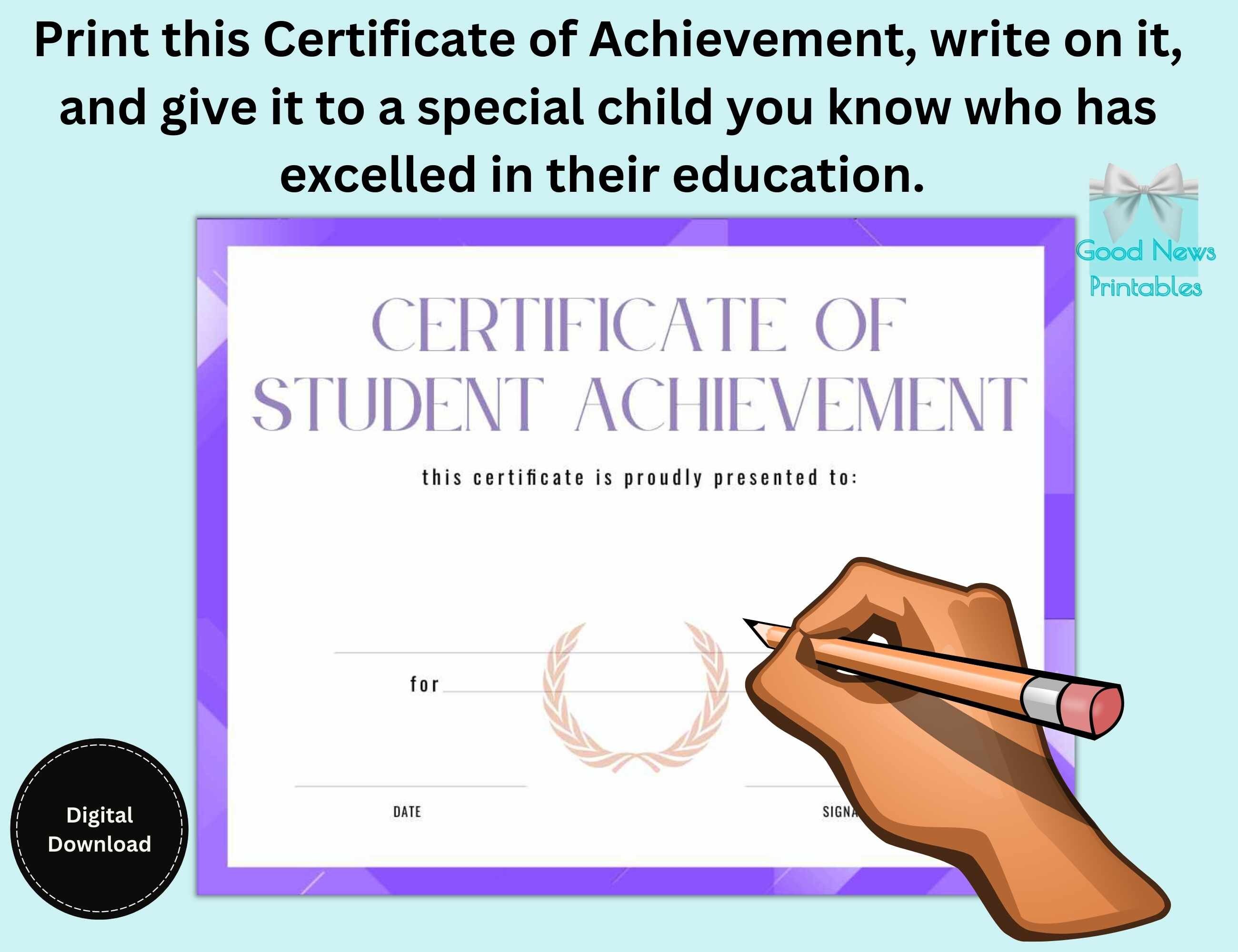 Printable Editable Three School Award Certificates, 1056 X 816px Sizes ...