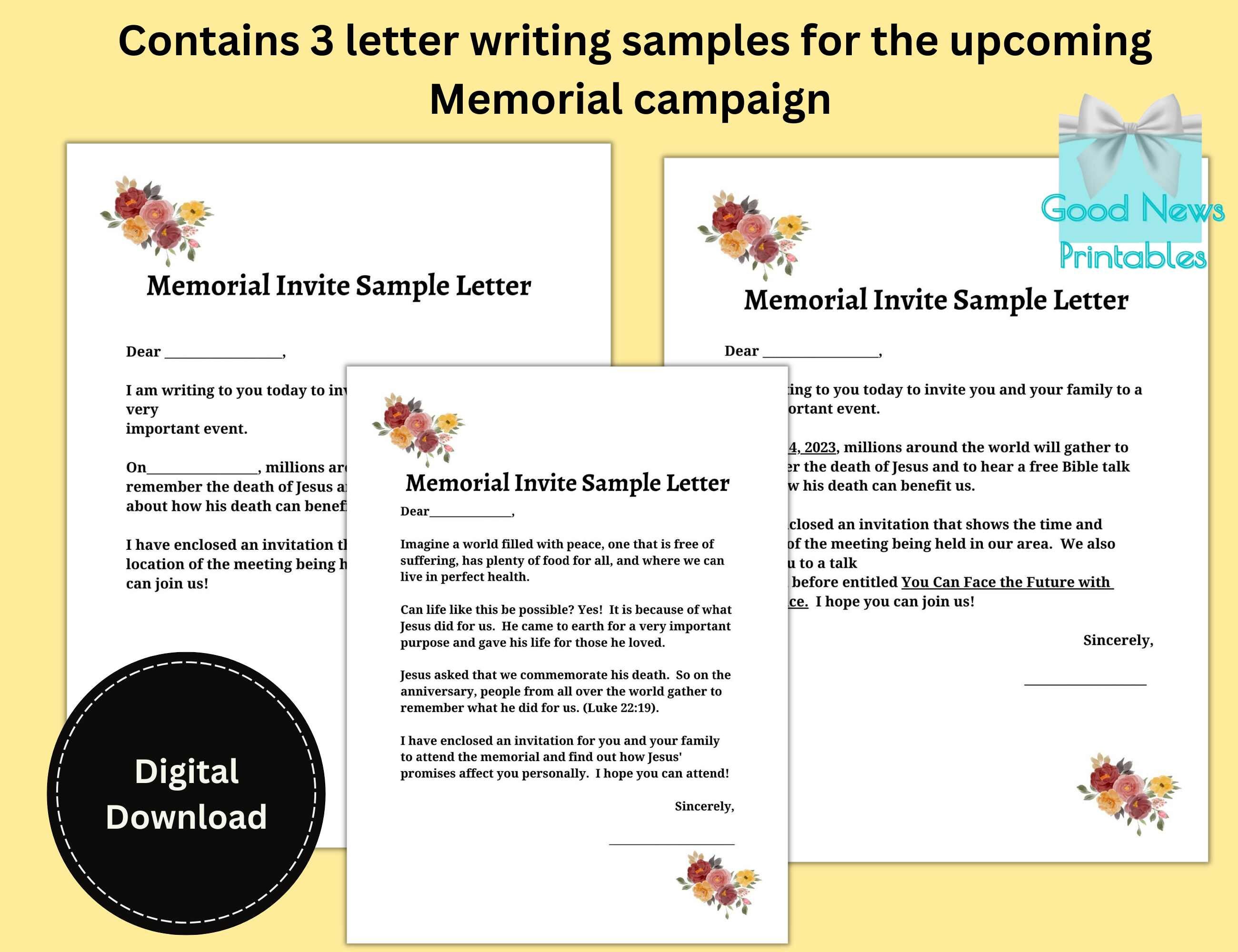 Printable Letter Writing Witnessing Templates, US Letter & A4 Size - Etsy