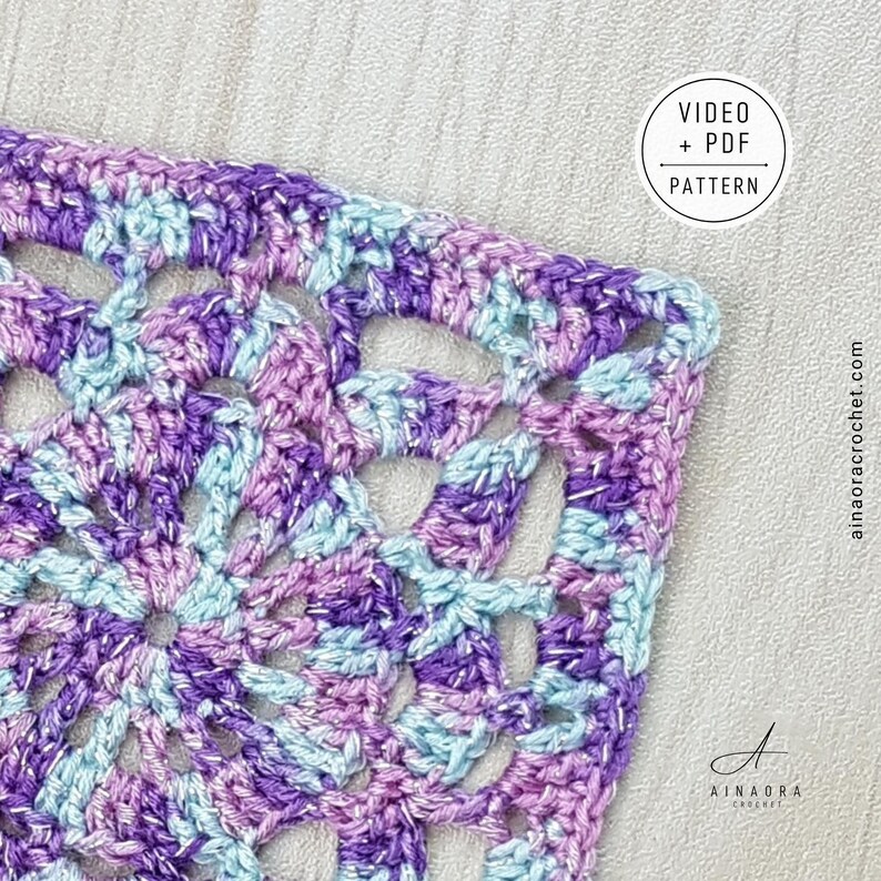 Willow Granny Square Crochet Pattern Video Tutorial Crochet - Etsy