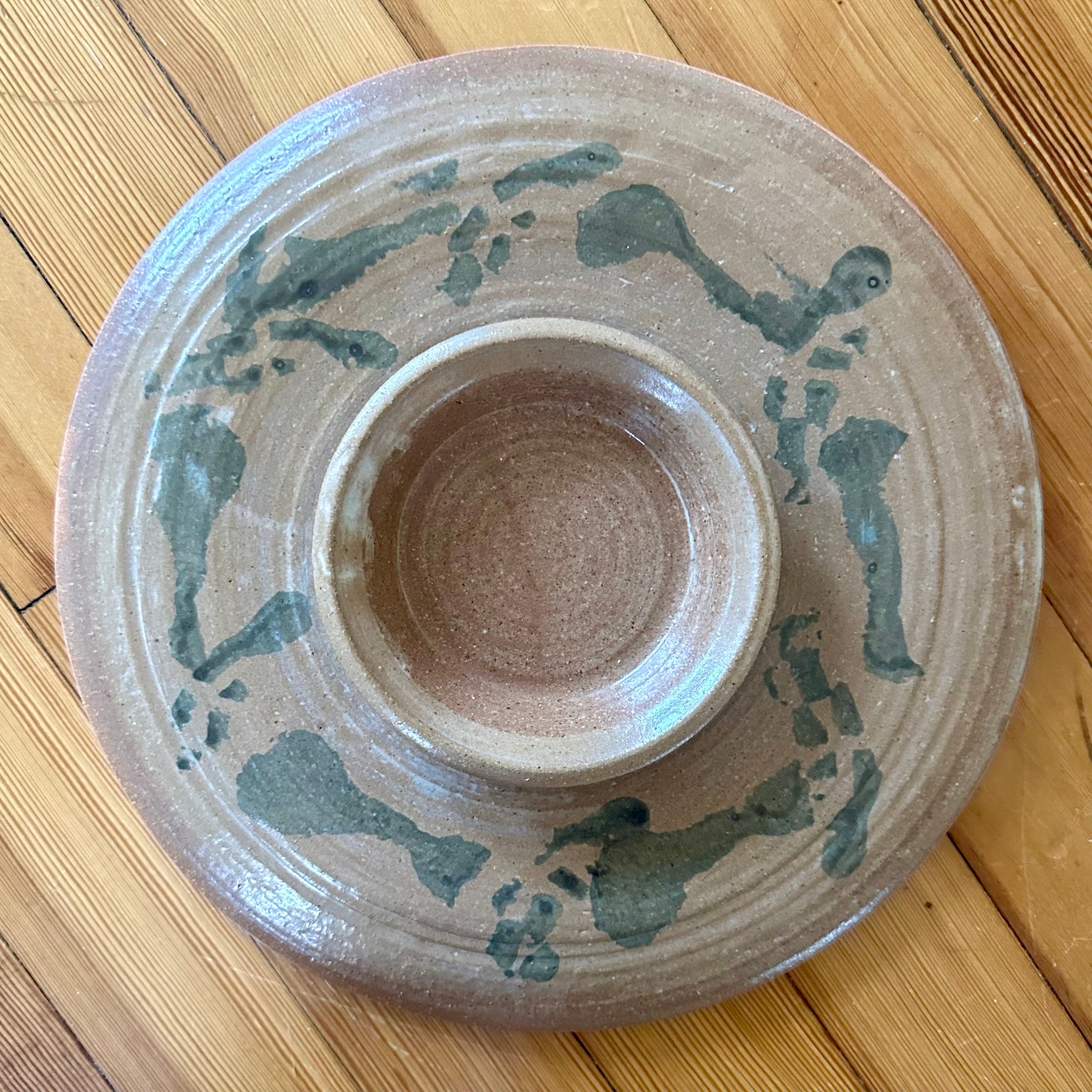 Studio Pottery Cake Stand / Footed Platter - Etsy