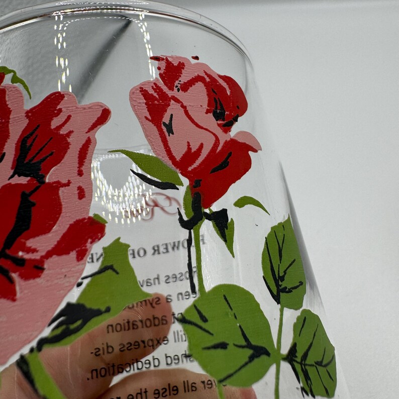Vintage Rose June Birth Month Drinking Glass - Etsy