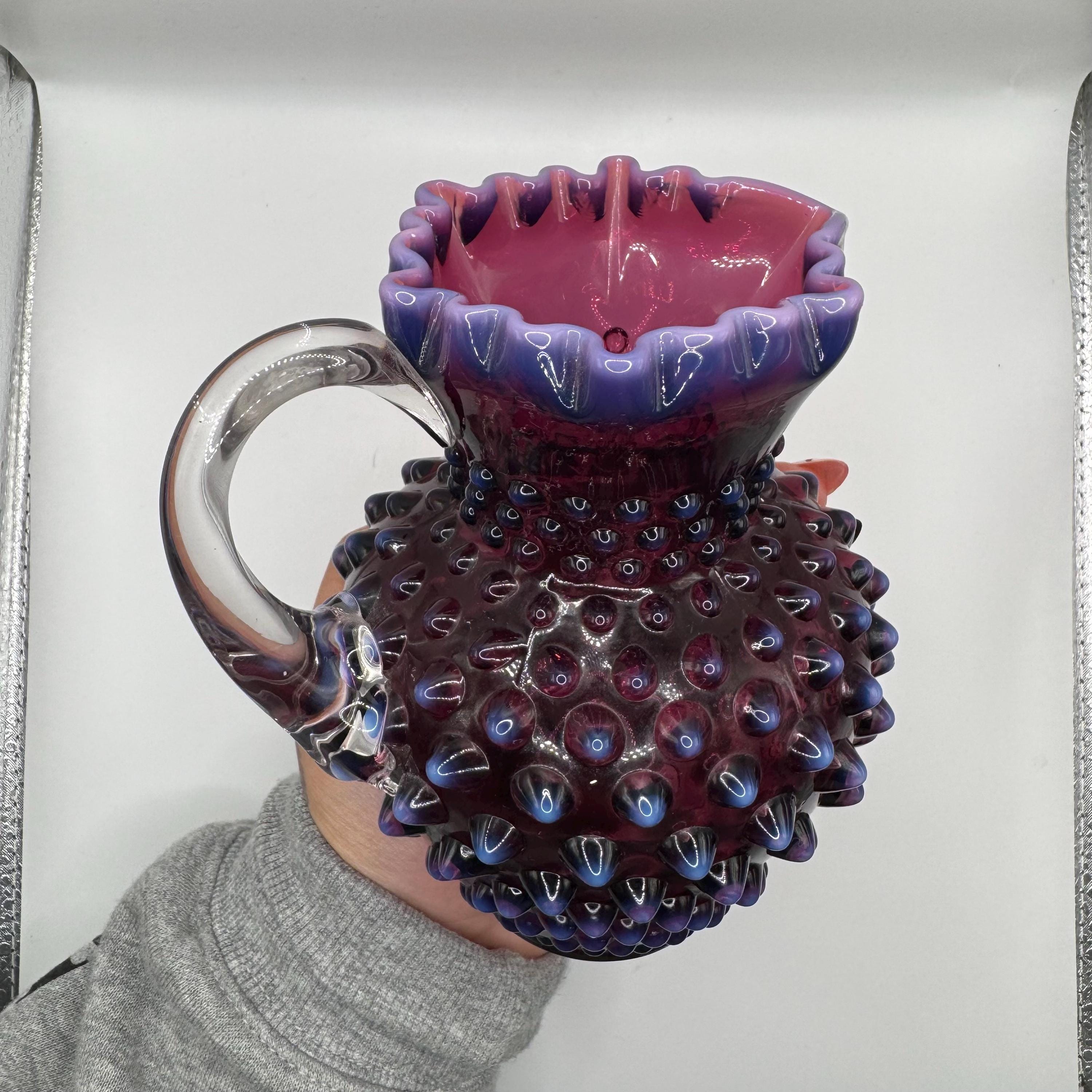 Vintage Fenton Glass Plum Opalescent Syrup Pitcher - Etsy