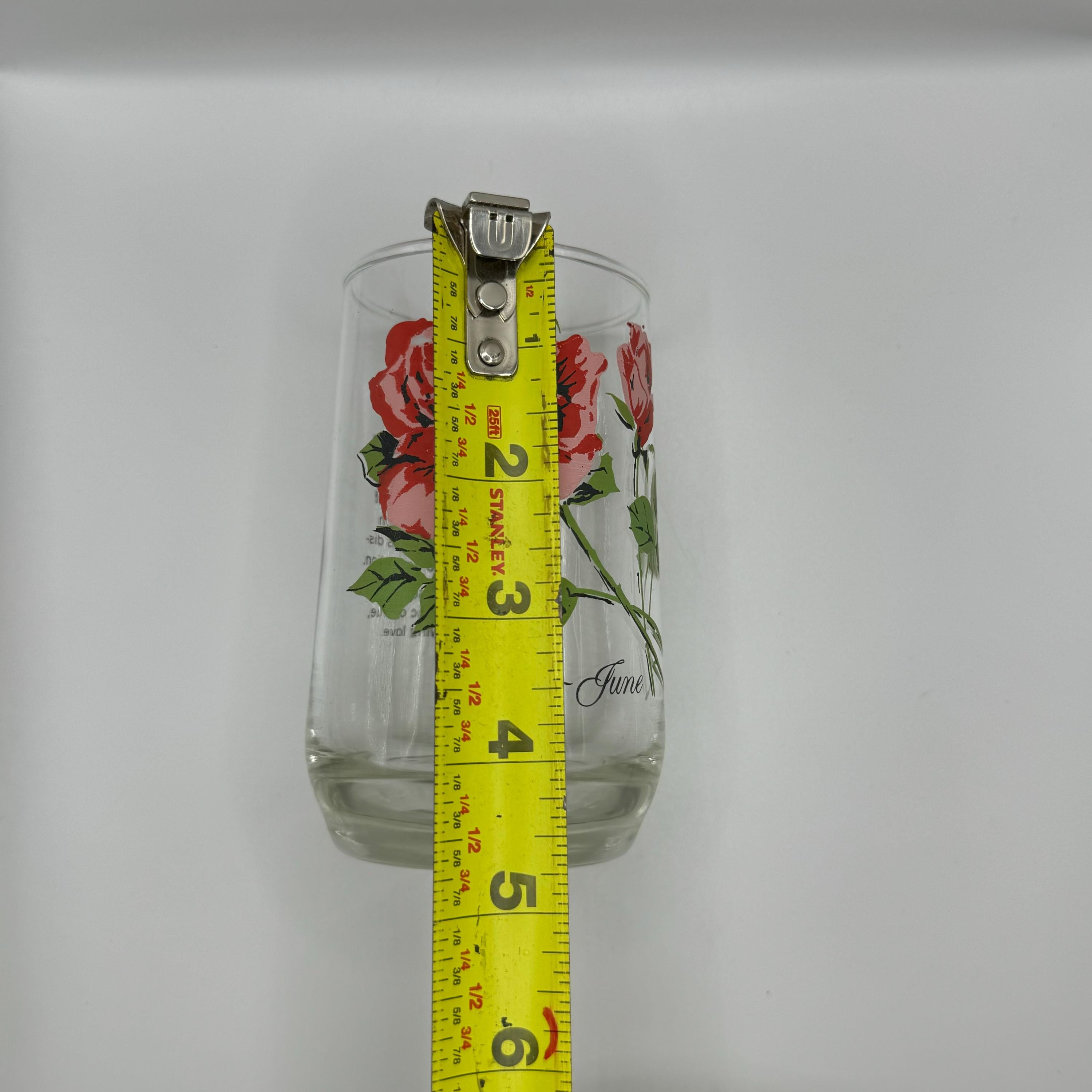 Vintage Rose June Birth Month Drinking Glass - Etsy