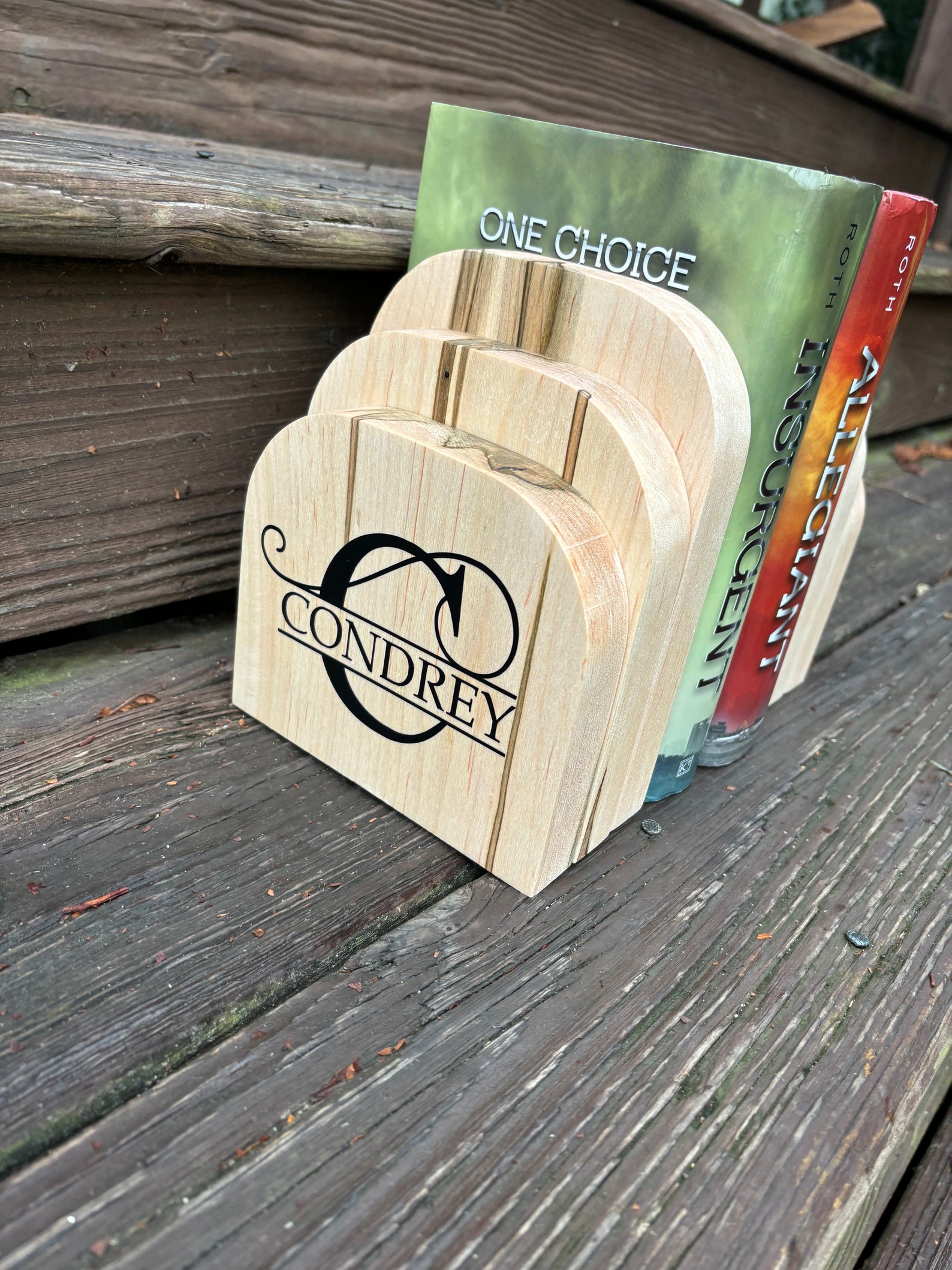 Wooden Bookends Christian Handmade Pair of Heavy Book Ends Made From ...