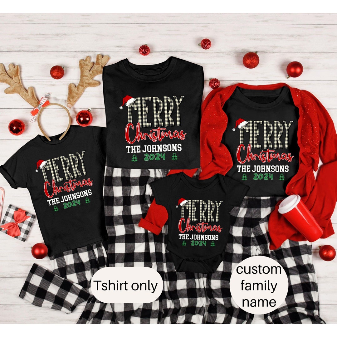 Custom Christmas Shirts for Family, Buffalo Plaid Christmas Shirt ...