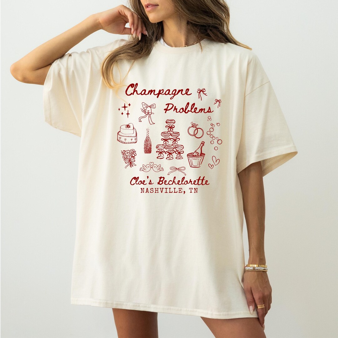 Champagne Bachelorette Party Shirts Custom Bachelorette Party Shirts ...