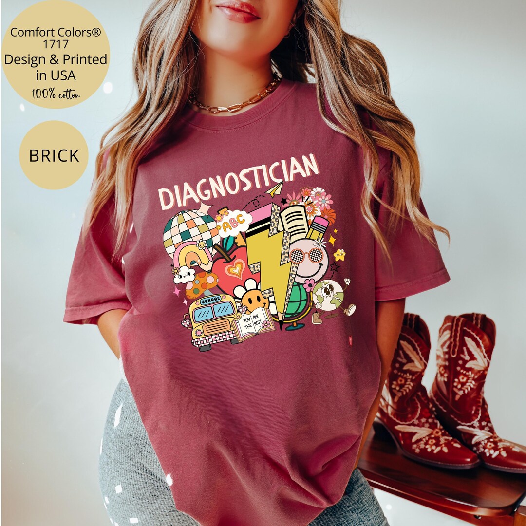 Educational Diagnostician Comfort Colors® Shirt, Retro Diagnostician ...