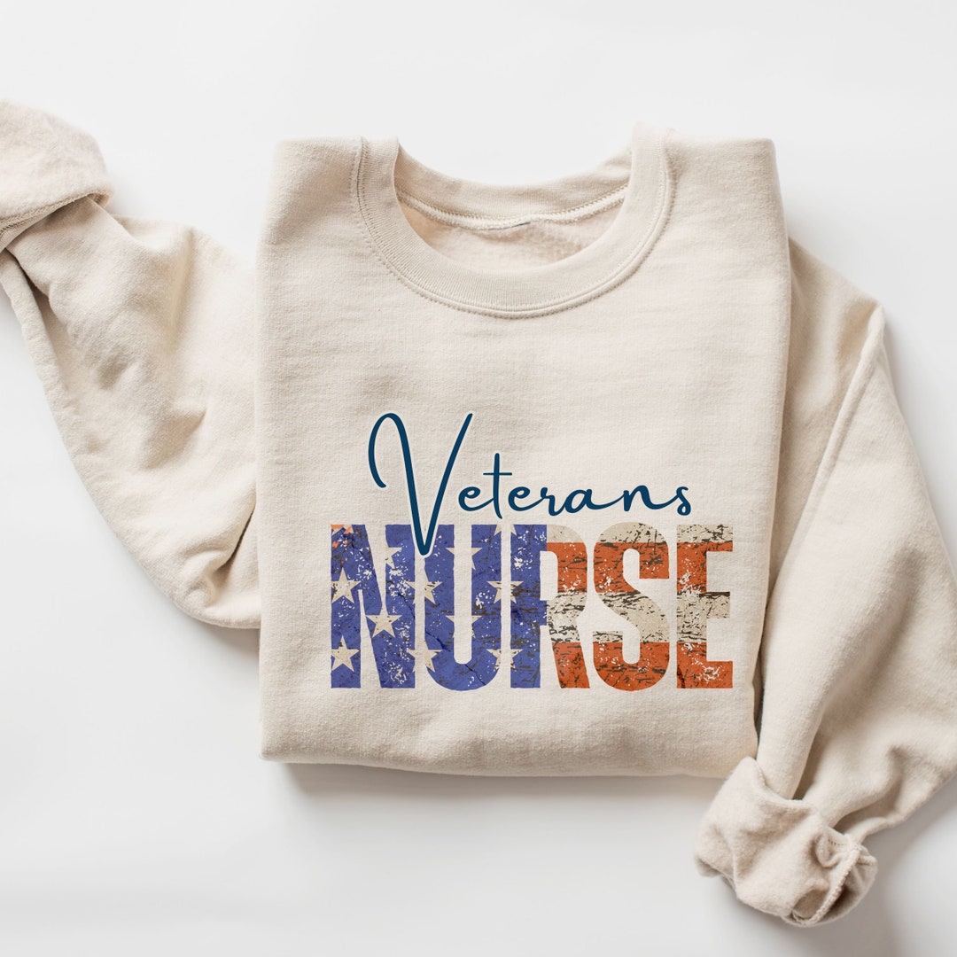VA Nurse Sweatshirt, Veterans Nurse Sweater, Military Nurse Sweatshirt ...