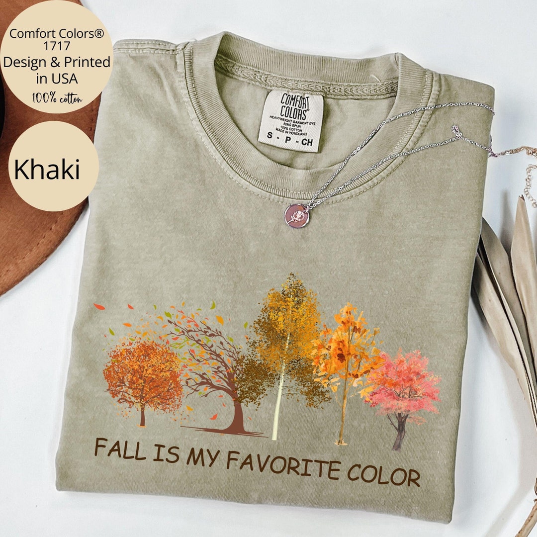Comfort Colors® Fall Tree Shirt, Autumn Tree Line Shirt, Thanksgiving ...