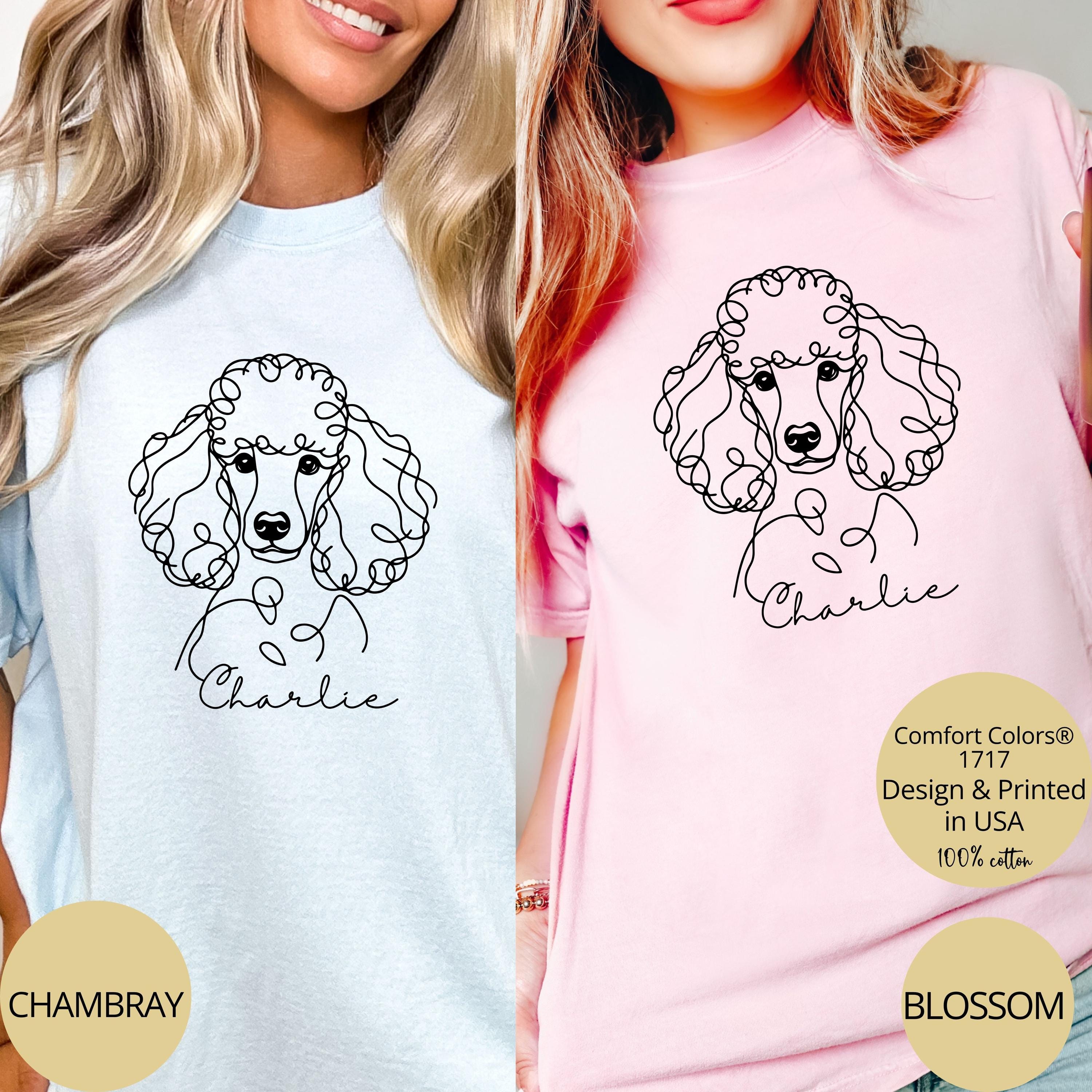 Custom Poodle T Shirt, Comfort Colors® Poodle Mom Shirt, Poodle Mama ...