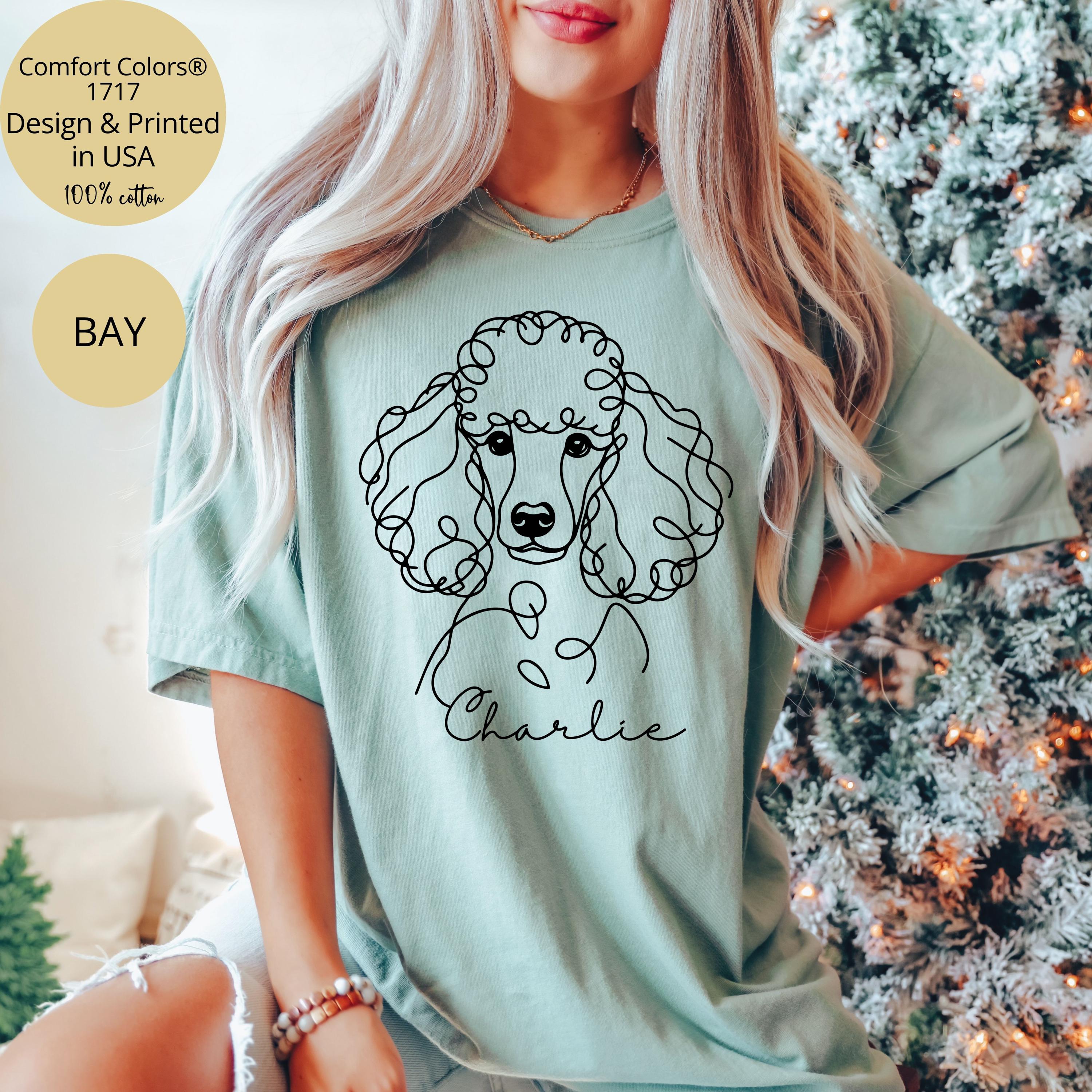 Custom Poodle T Shirt, Comfort Colors® Poodle Mom Shirt, Poodle Mama ...