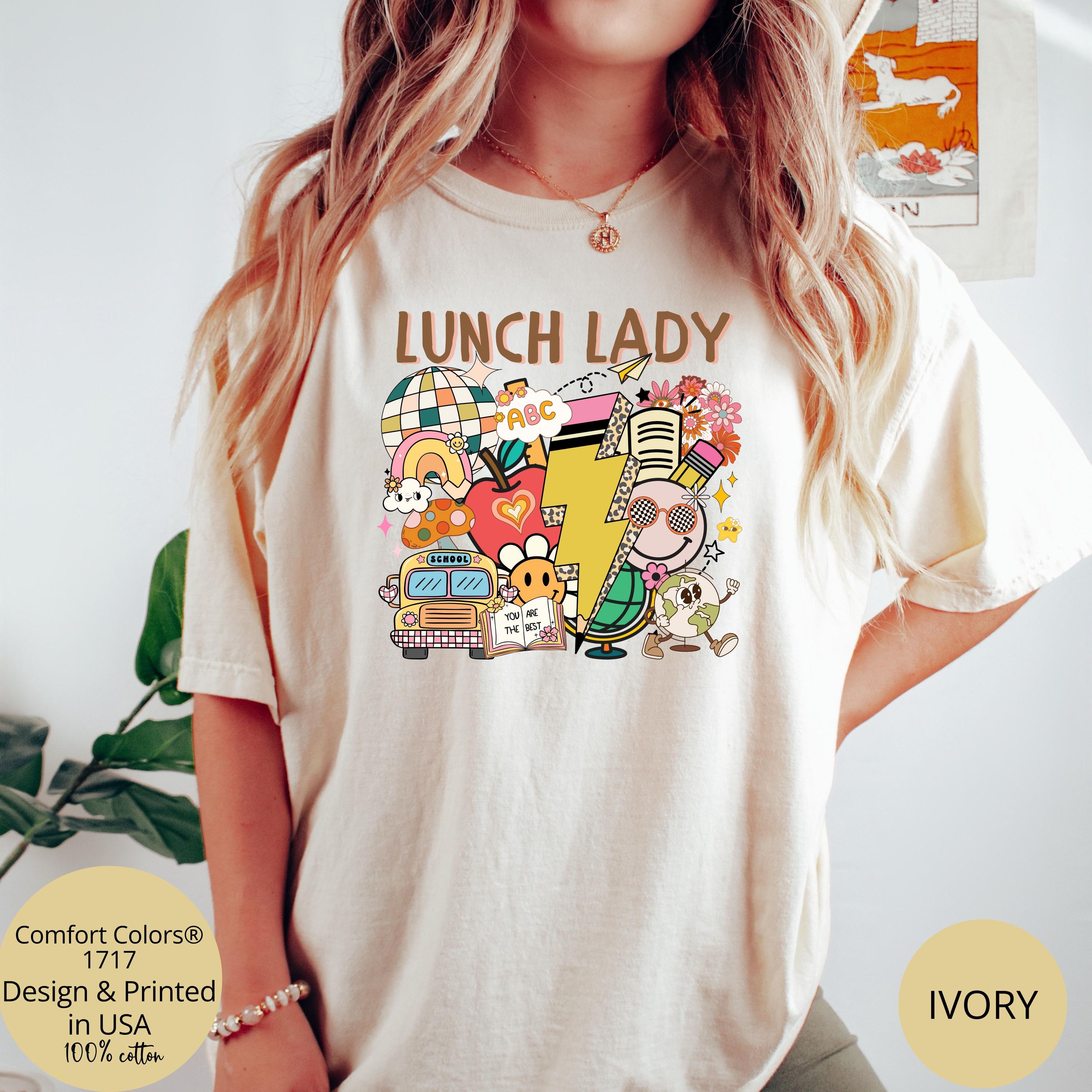 Retro Lunch Lady Shirt Comfort Colors®, School Cafeteria Crew Tshirt ...