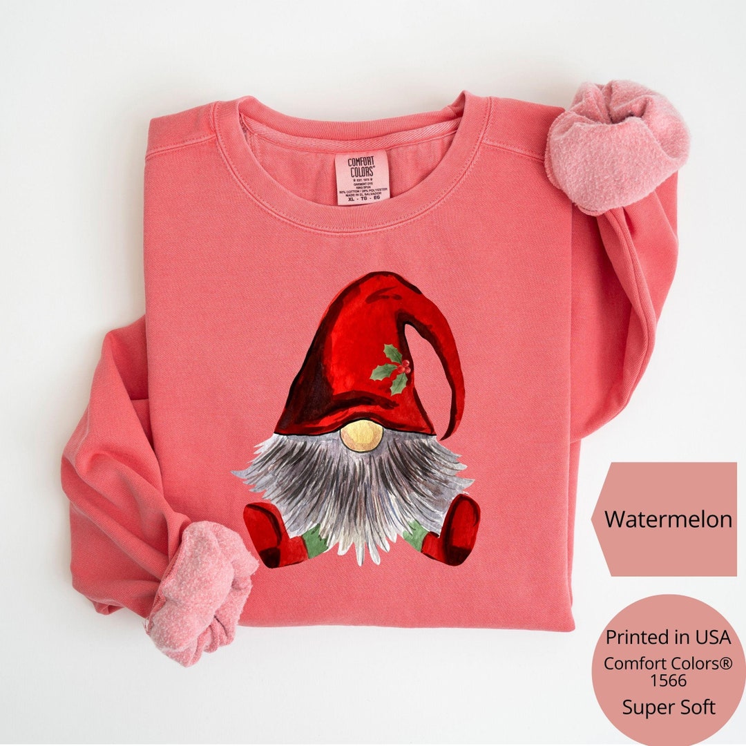 Comfort Colors® Christmas Gnomes Sweatshirt, Women Holiday Gift ...
