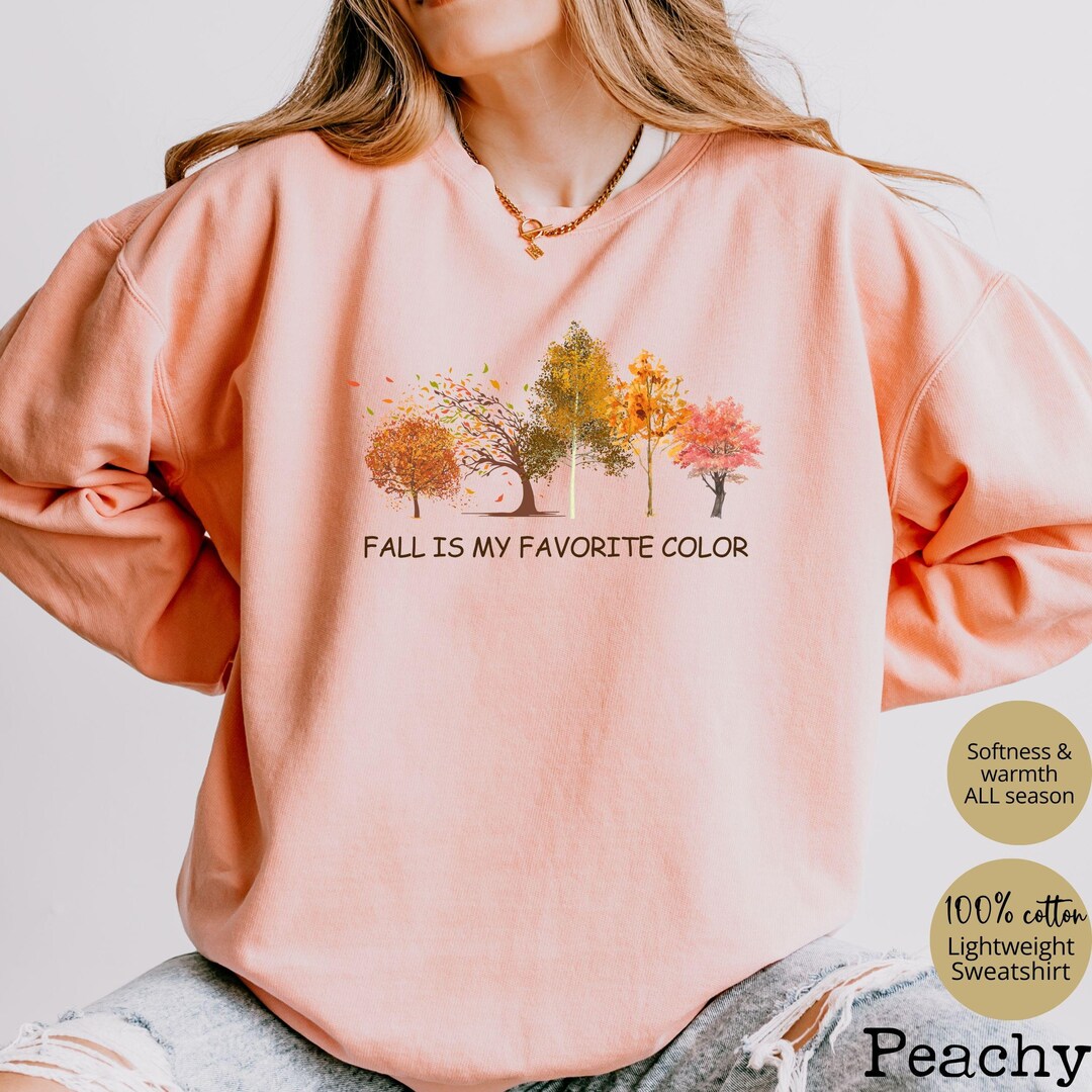 Comfort Colors® fall Tree Sweatshirt, Autumn Tree Line Sweatshirt ...