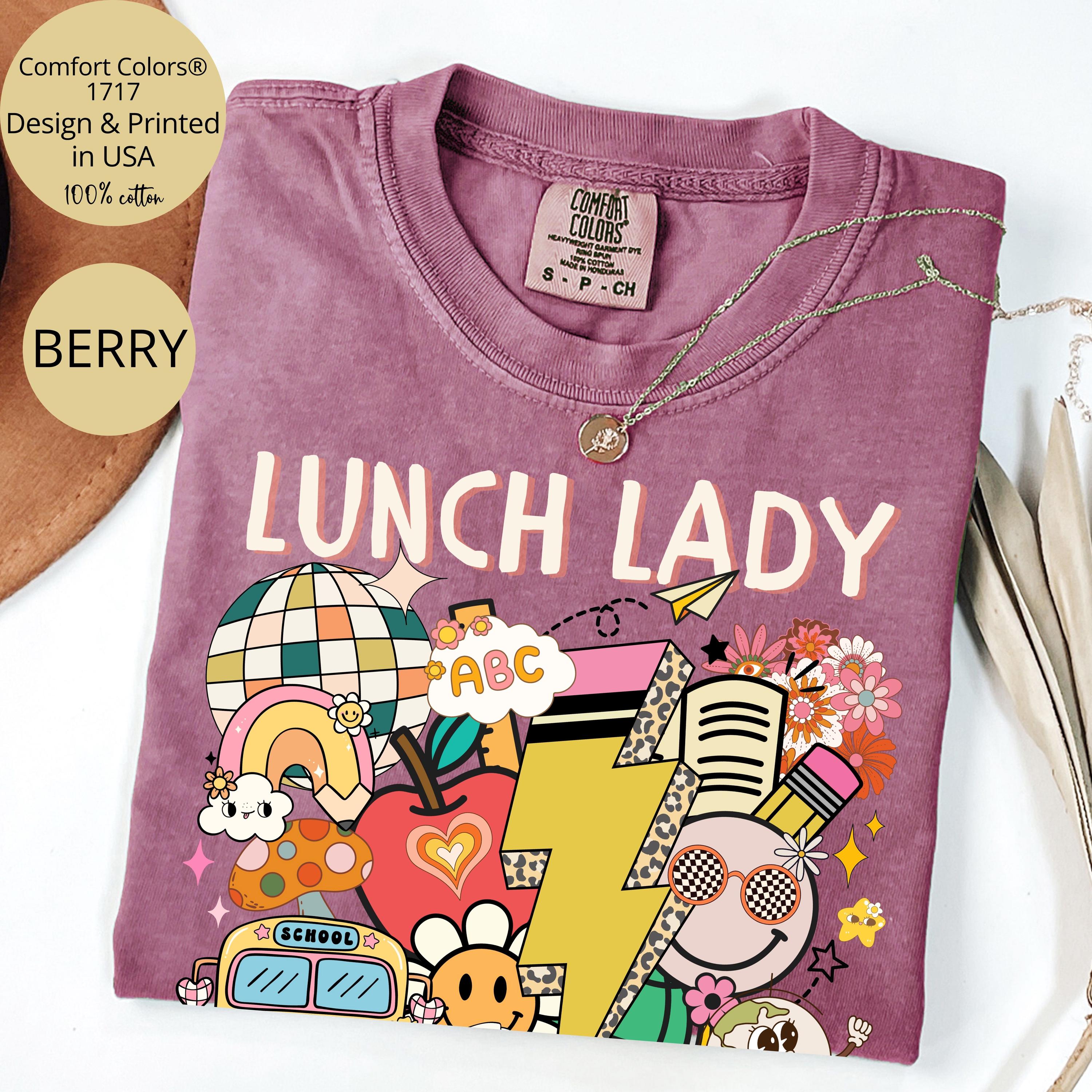 Retro Lunch Lady Shirt Comfort Colors®, School Cafeteria Crew Tshirt ...