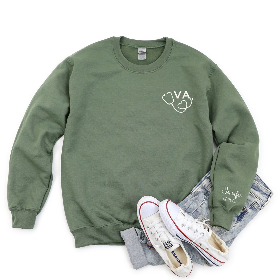 Custom VA Nurse Sweatshirt, Personalized Veterans Affairs Nurse Gift ...