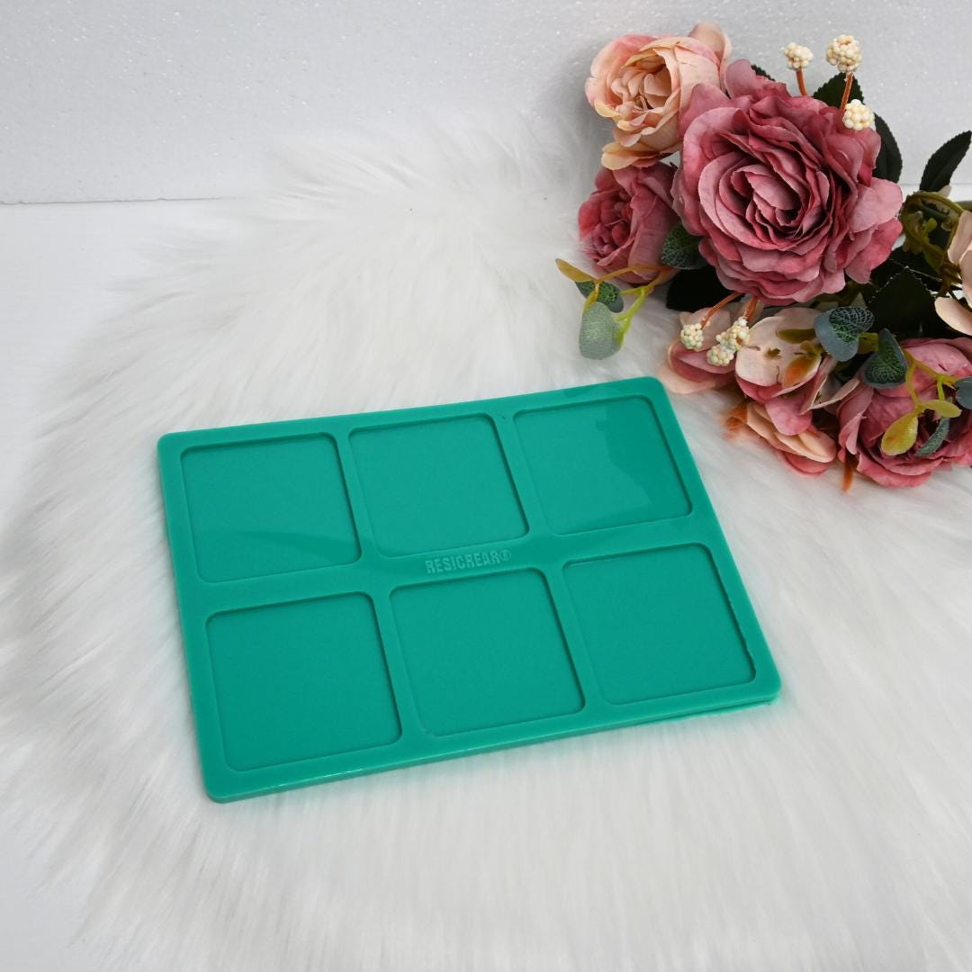 6 Cavity Square Resin Mold 2” for Fridge Magnets | Resin Crafts DIY - Etsy
