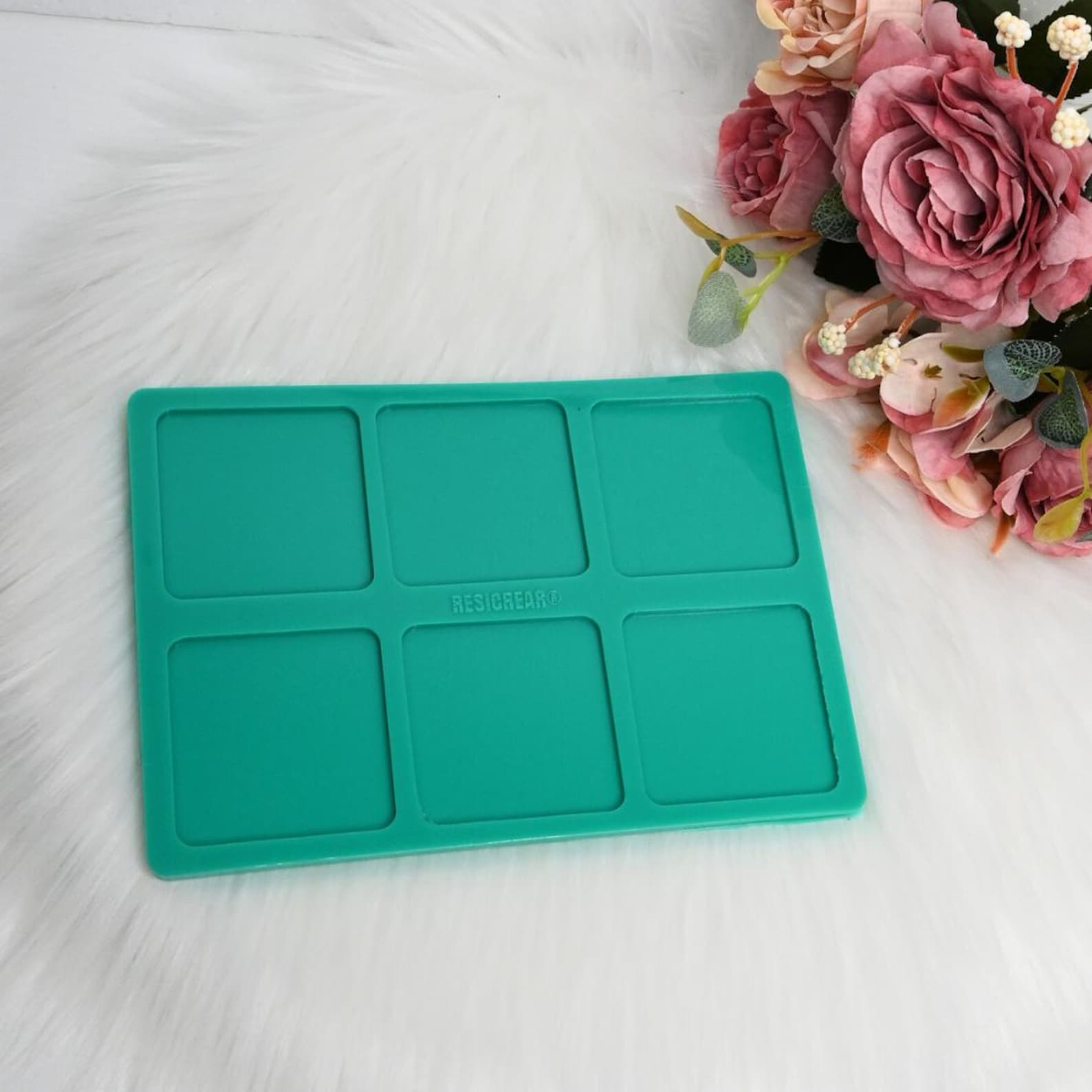 6 Cavity Square Resin Mold 2” for Fridge Magnets | Resin Crafts DIY - Etsy