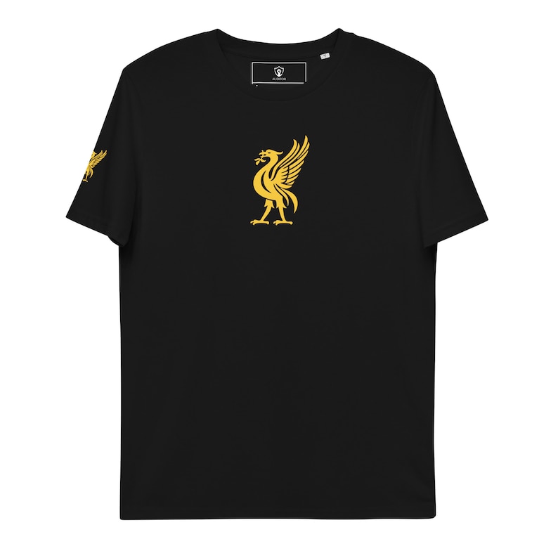 LFC | Liverpool FC | Black and Gold Unisex Organic Cotton T-shirt - Etsy