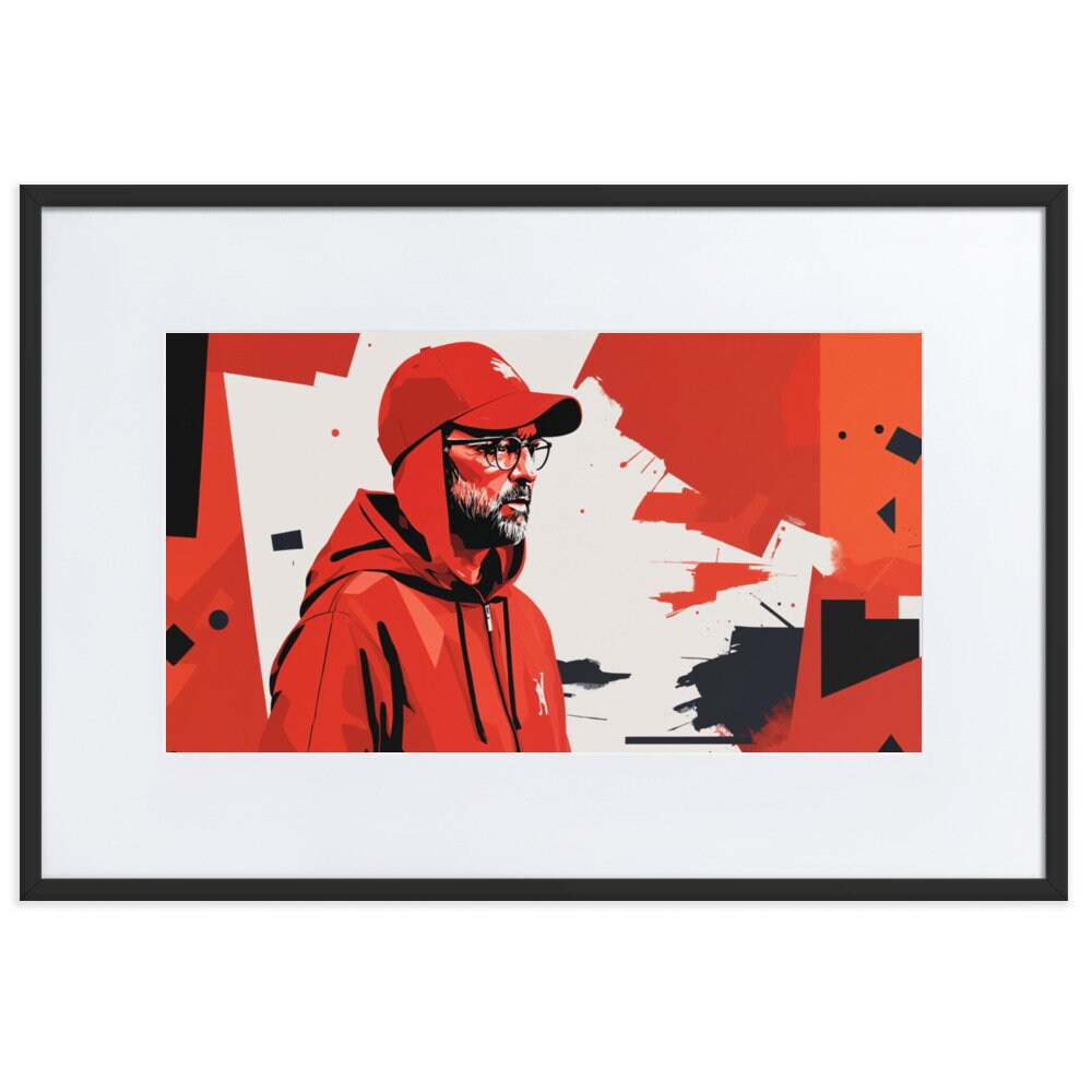 Legacy of Klopp: Modern Pop Art Tribute Wall Art- Matte Paper Framed ...