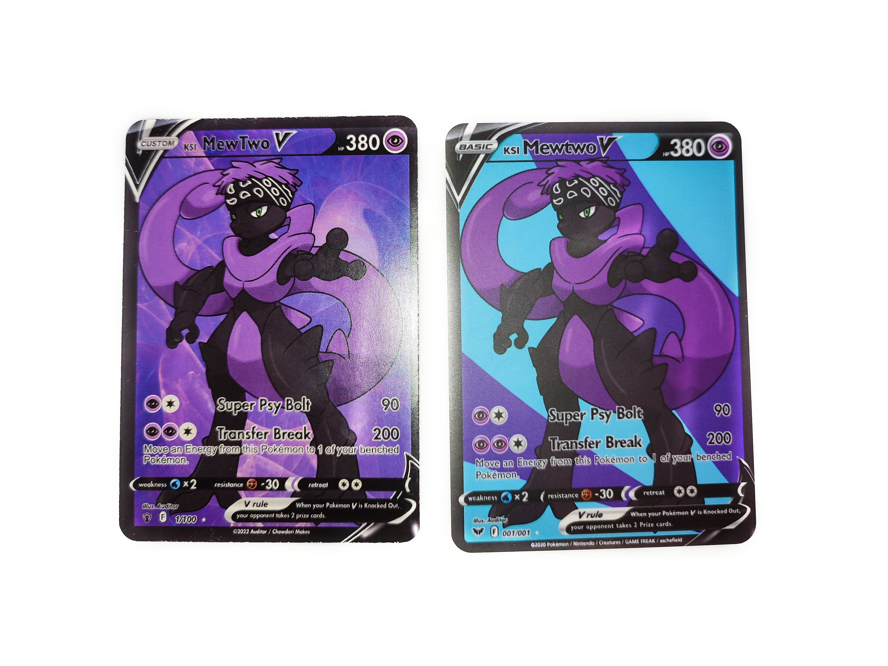 KSI Pokemon Mewtwo Custom Card - Etsy UK