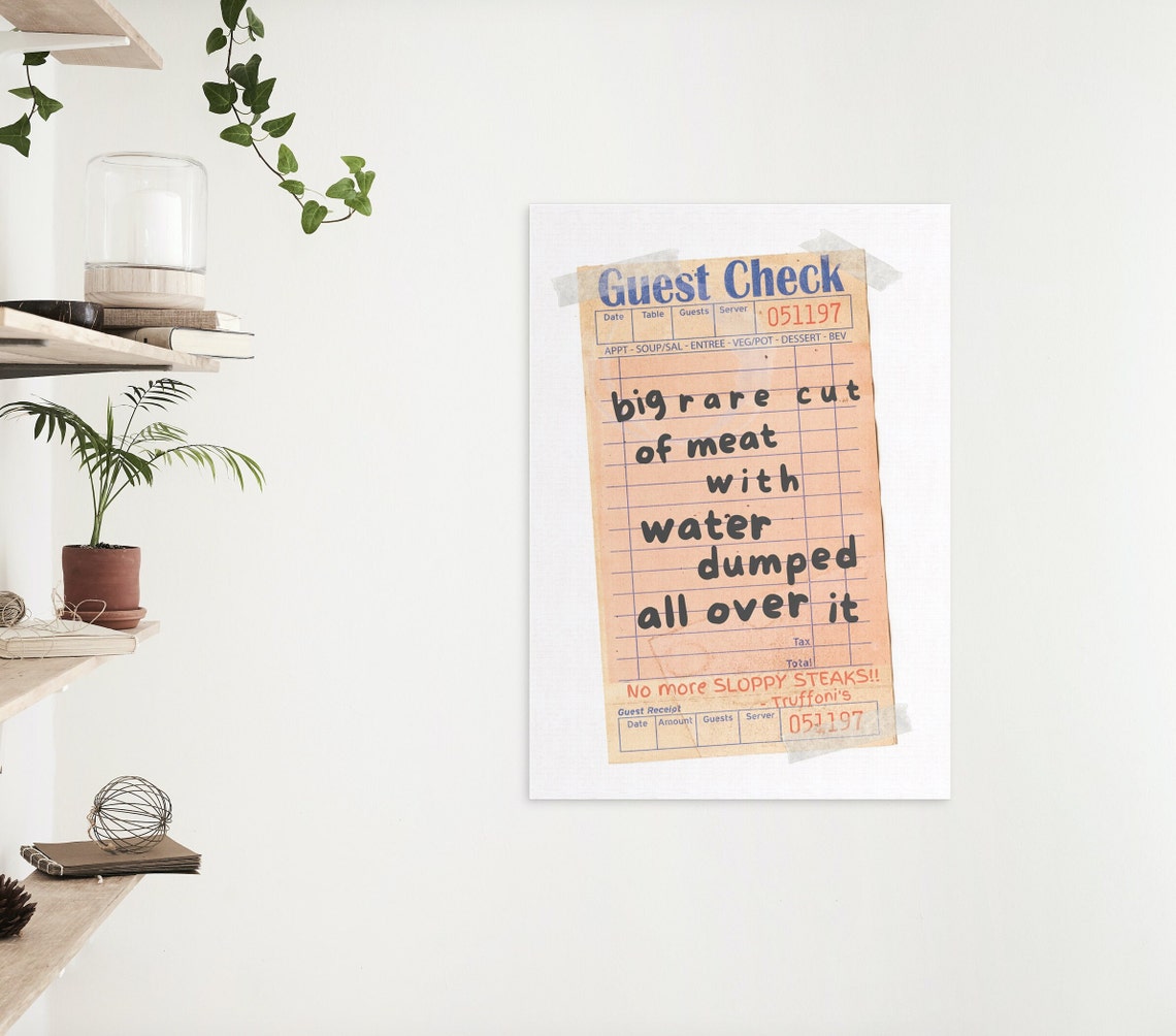 Truffoni's Sloppy Steak, I Think You Should Leave Inspired Printable ...