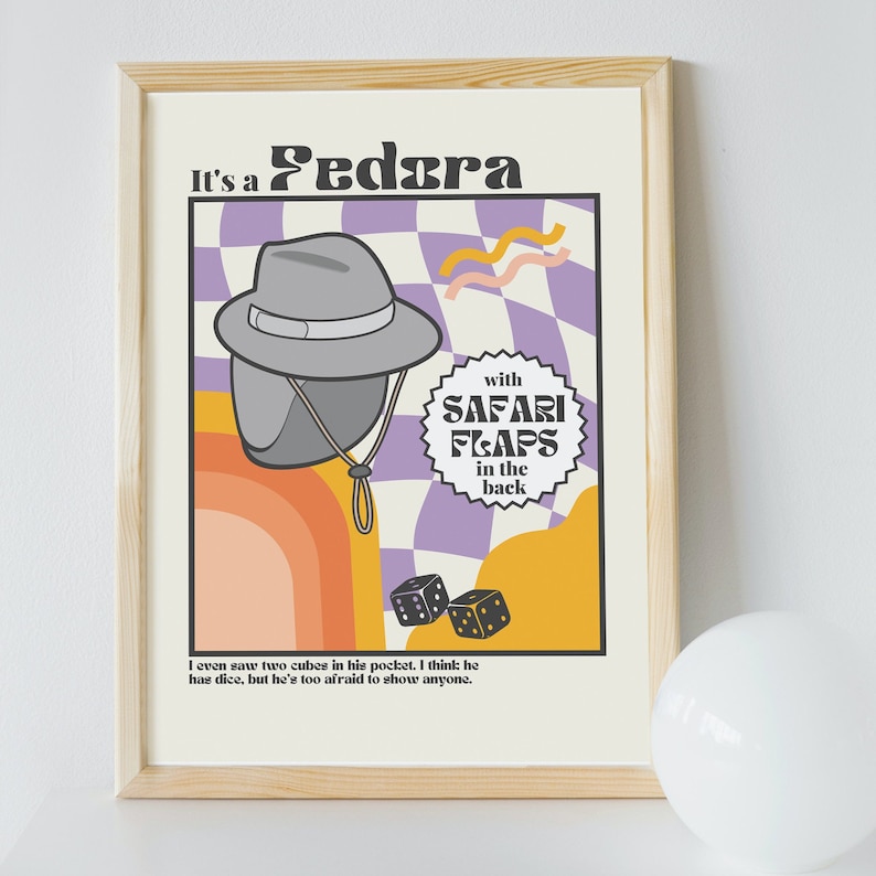 Fedora With Safari Flaps, I Think You Should Leave Inspired Printable ...