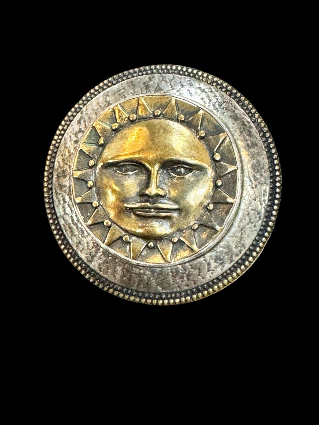 Vintage TABRA Sun Face Pin- Signed - Etsy